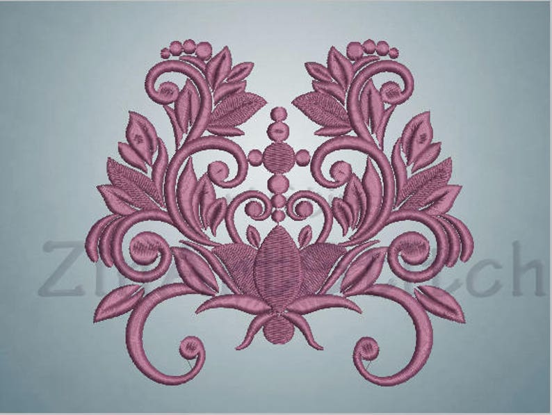 Ornamental Elegant Decor Machine Embroidery Design Instant - Etsy