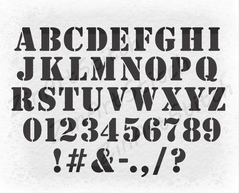 Army Embroidery Font - Machine Embroidery Design - Punctuations and ...