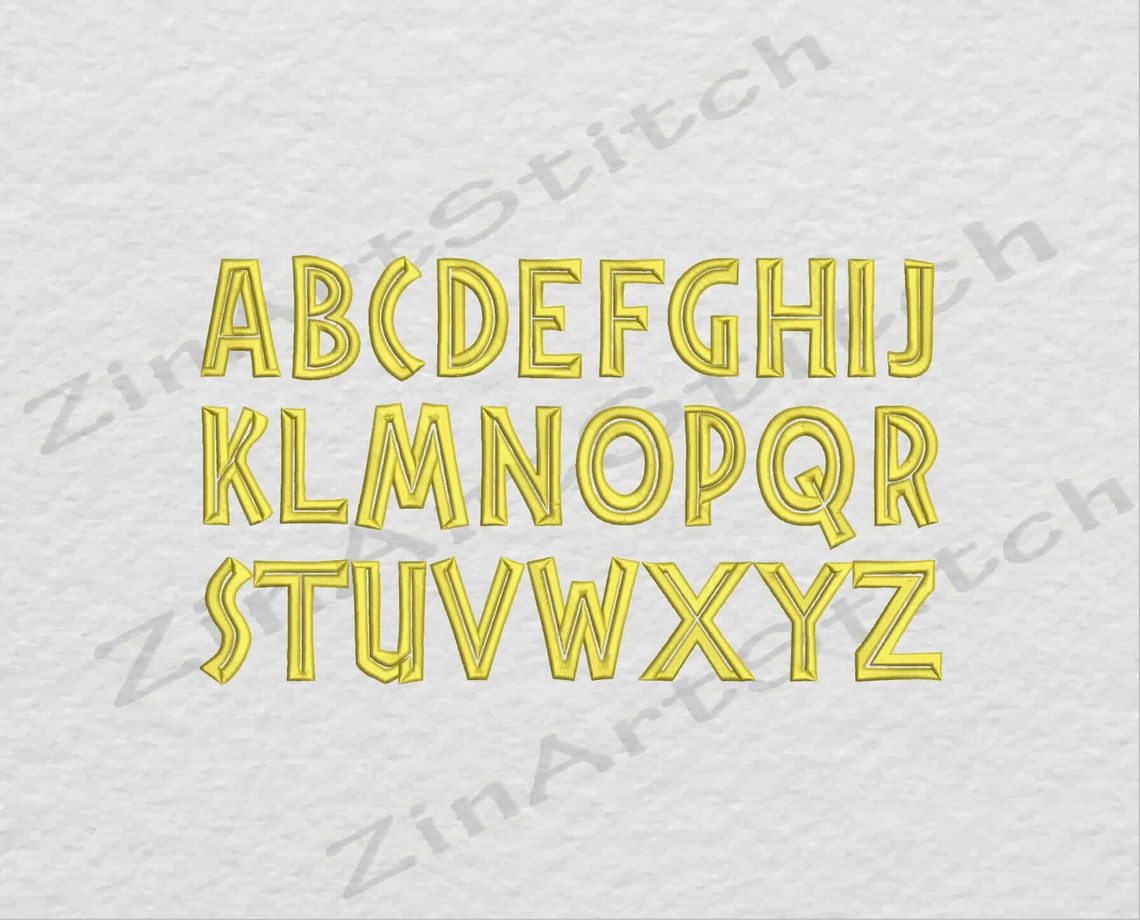 Embroidery Font - Machine Embroidery Design - Instant Download - 7 ...