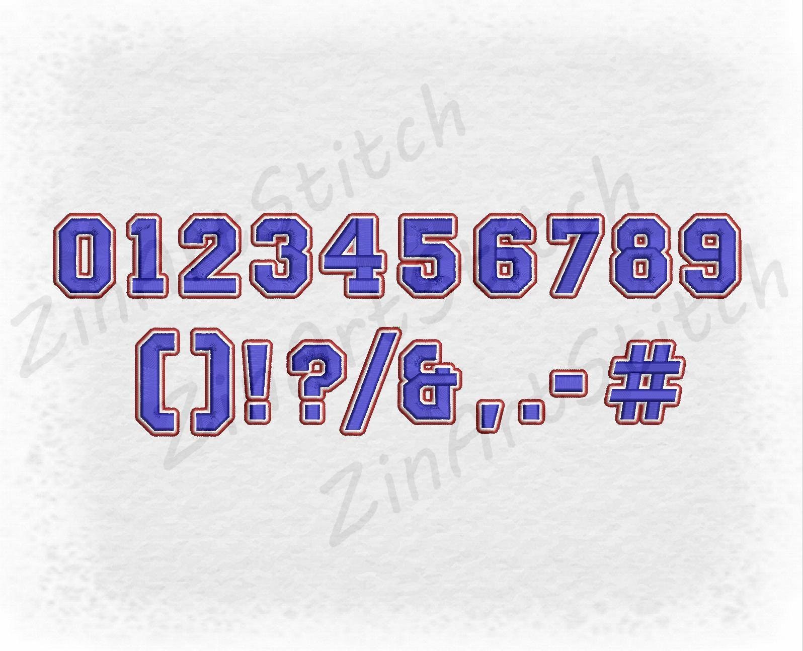 College 3 Colors 2 Outlines Embroidery Font - Instant Download ...
