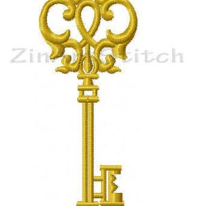 Vintage Key Machine Embroidery Design Instant Download Key 3 Sizes 8 ...