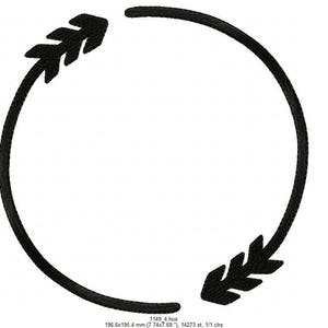 Frame Arrow Border Embroidery Design Monogram Frame Letters Not ...