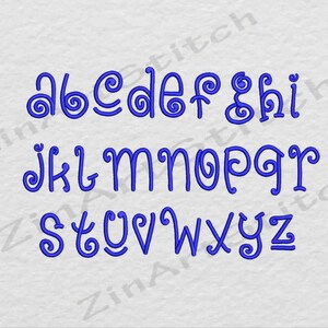 Blue Ocean Embroidery Font Machine Embroidery Design Instant Download ...