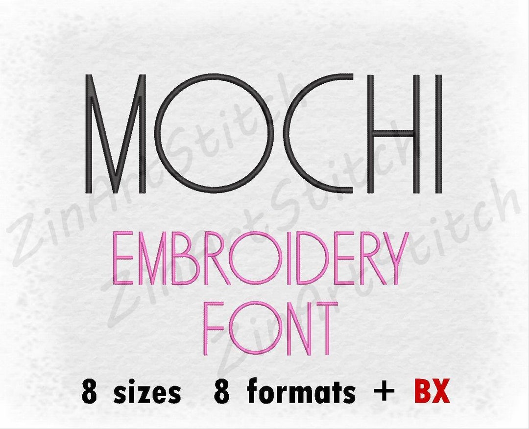 Mochi Embroidery Font Machine Embroidery Design Alphabet Instant ...