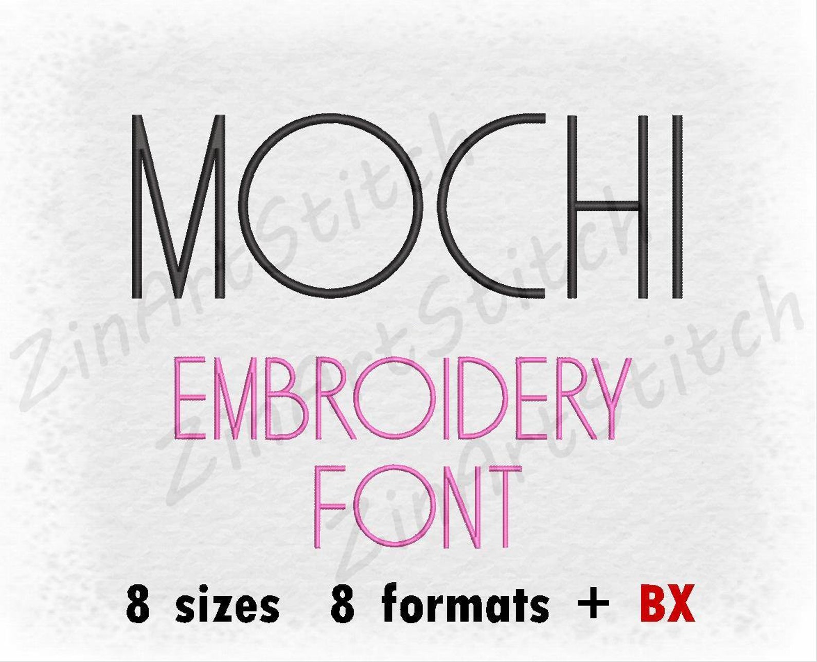 Mochi Embroidery Font - Machine Embroidery Design - Punctuations and ...