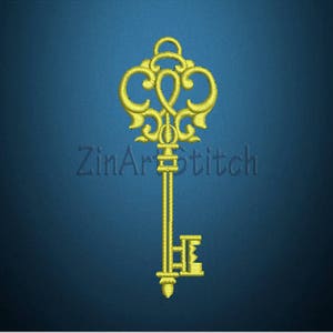 Vintage Key Machine Embroidery Design Instant Download Key 3 Sizes 8 ...