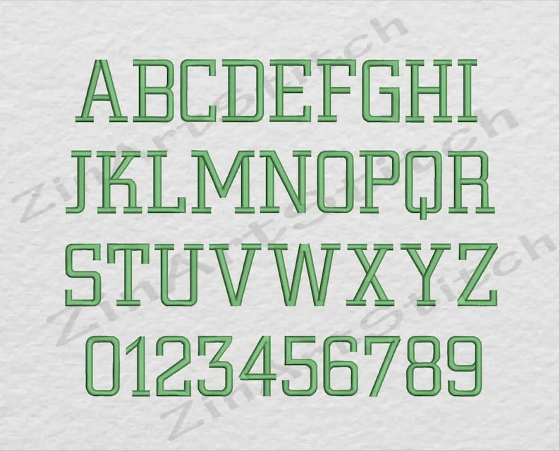 Civic Embroidery Font Machine Embroidery Design Alphabet | Etsy