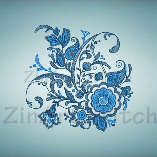 Floral Machine Embroidery Design Embroidery Flowers File - Etsy