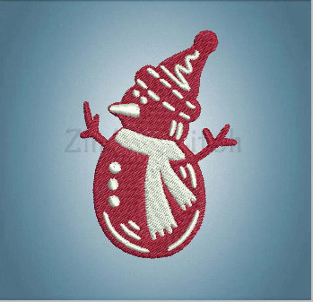 Christmas Snowman Machine Embroidery Design Mini Digital Machine ...
