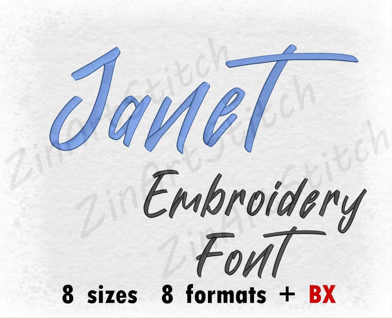 Janet Embroidery Font - Machine Embroidery Design - Punctuations and ...