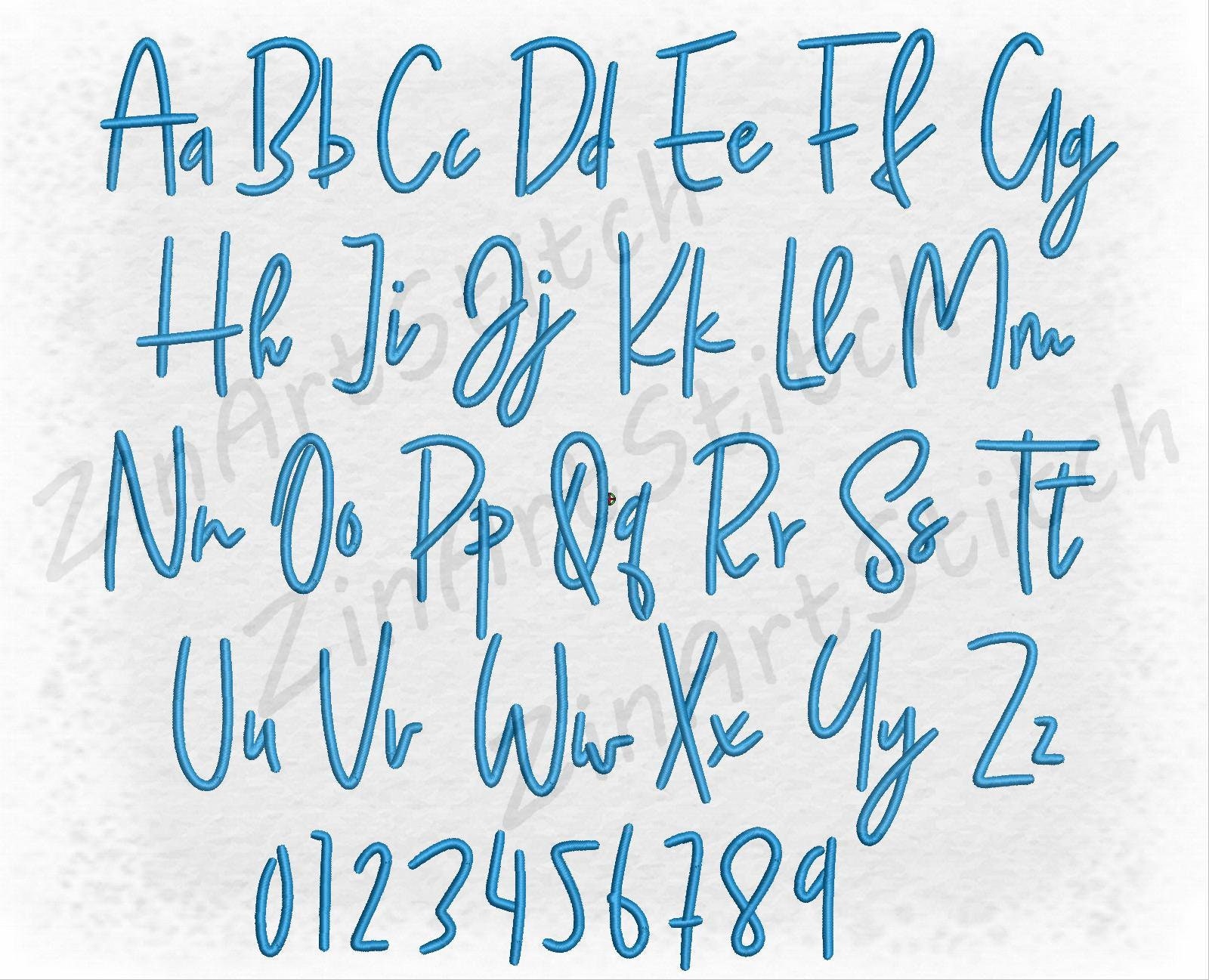 Michelle Embroidery Font Machine Embroidery Design Instant Download ...