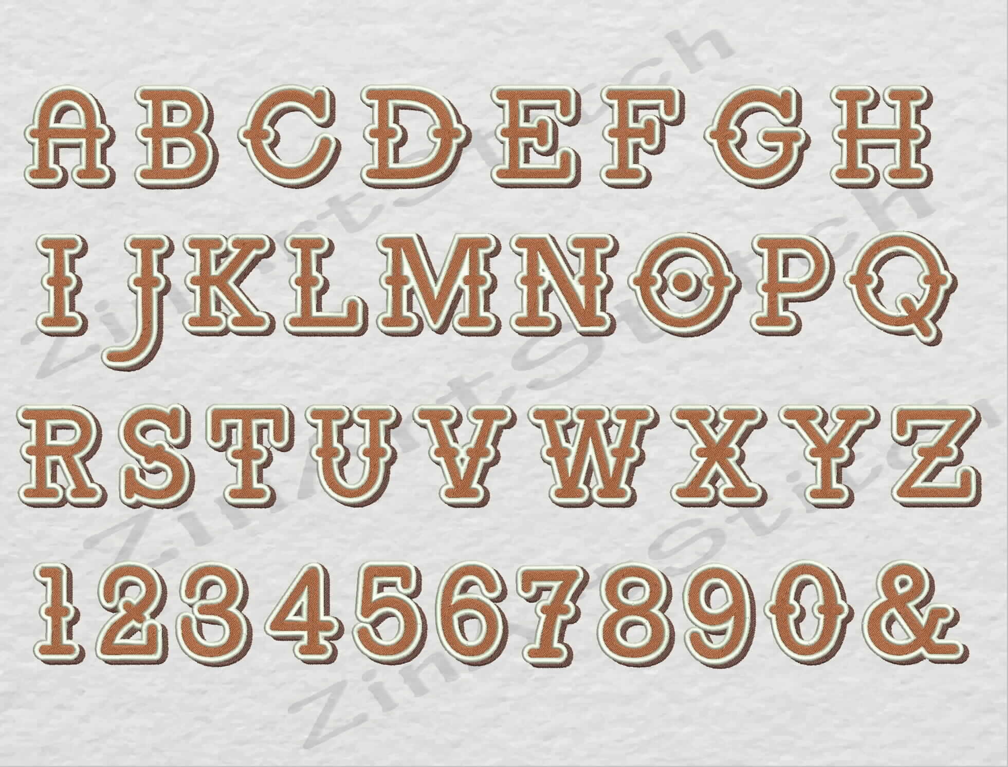 Retro Pop Embroidery Font Machine Embroidery Design Instant | Etsy