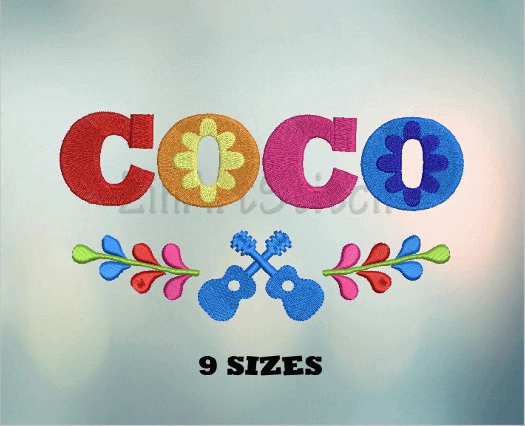 Coco Embroidery Design Pixar Coco Dia De Los Meurtos Day of - Etsy UK