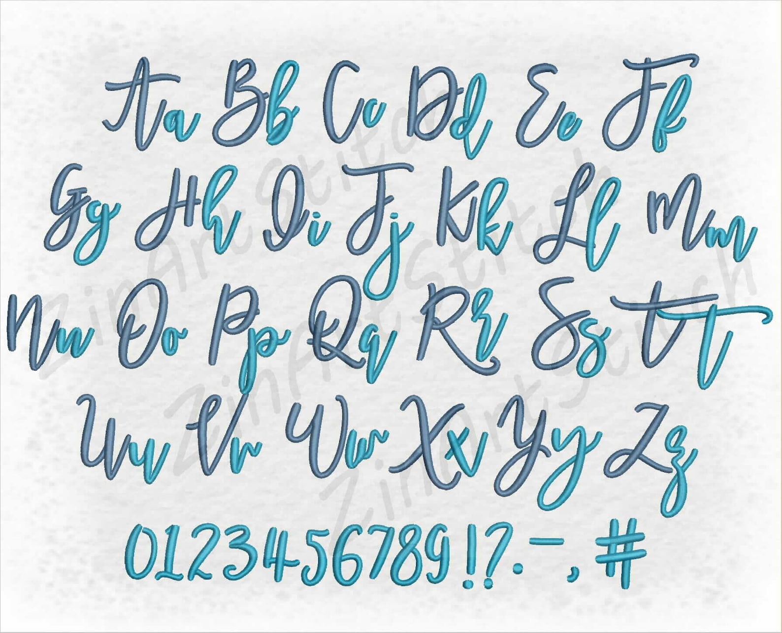 Embroidery Font Machine Embroidery Design Punctuations and - Etsy