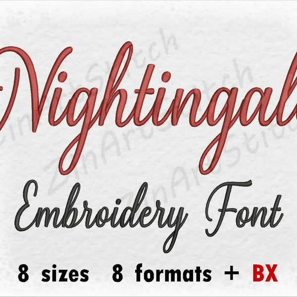 Script Embroidery Fonts Bx - Etsy