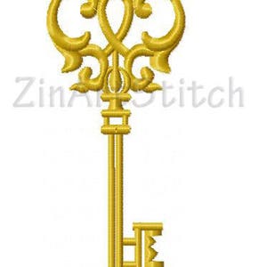Vintage Key Machine Embroidery Design Instant Download Key 3 Sizes 8 ...