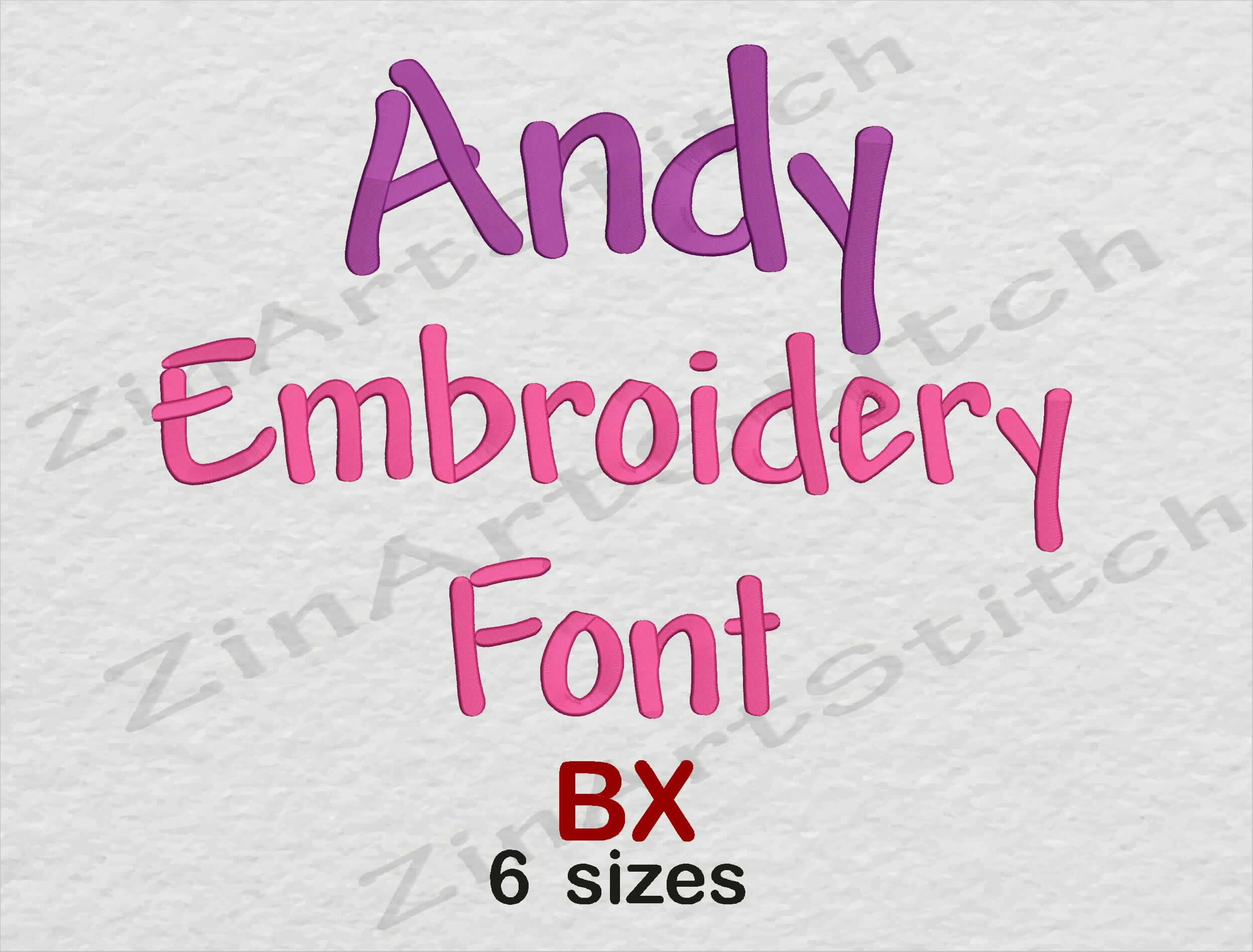 Andy Embroidery Font Machine Embroidery Design Instant Download ...