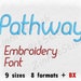 Pathway Embroidery Font Machine Embroidery Design Instant | Etsy