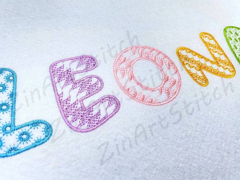 Leona Embroidery Font - Machine Embroidery Design - Punctuations and ...