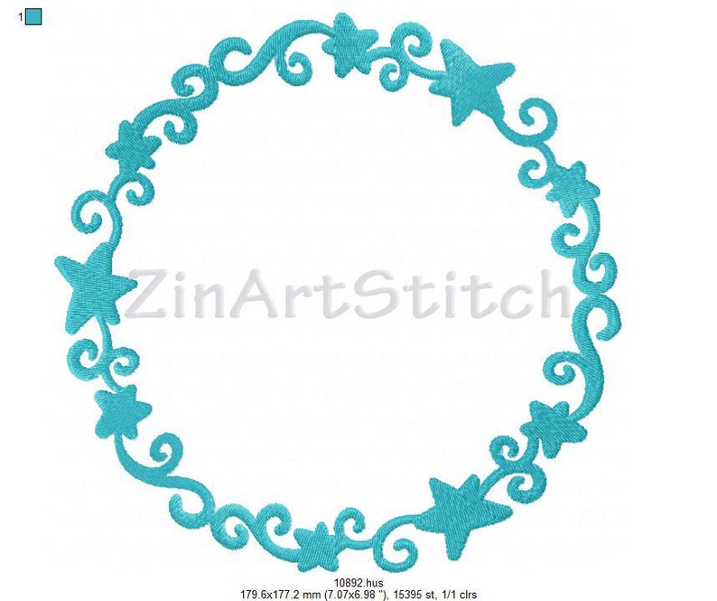 Frame Border Embroidery Design Monogram Border Embroidery - Etsy