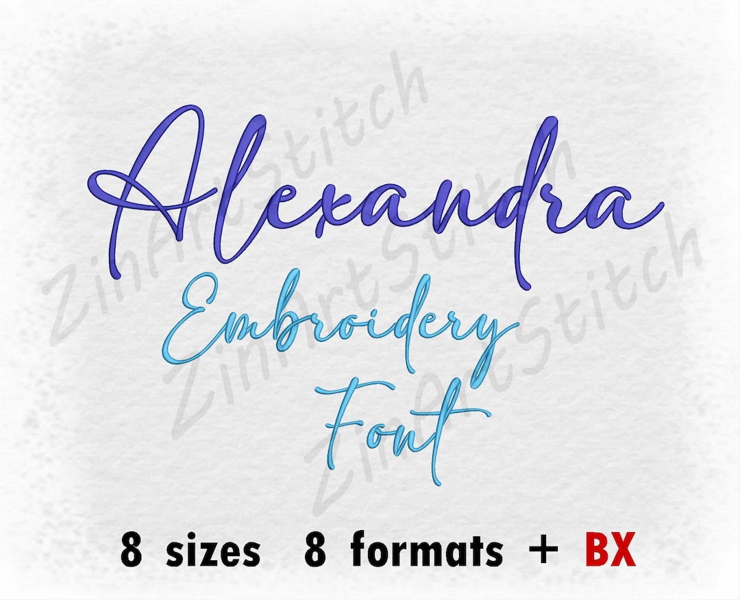 Alexandra Embroidery Font, Machine Embroidery Design, Punctuations and ...