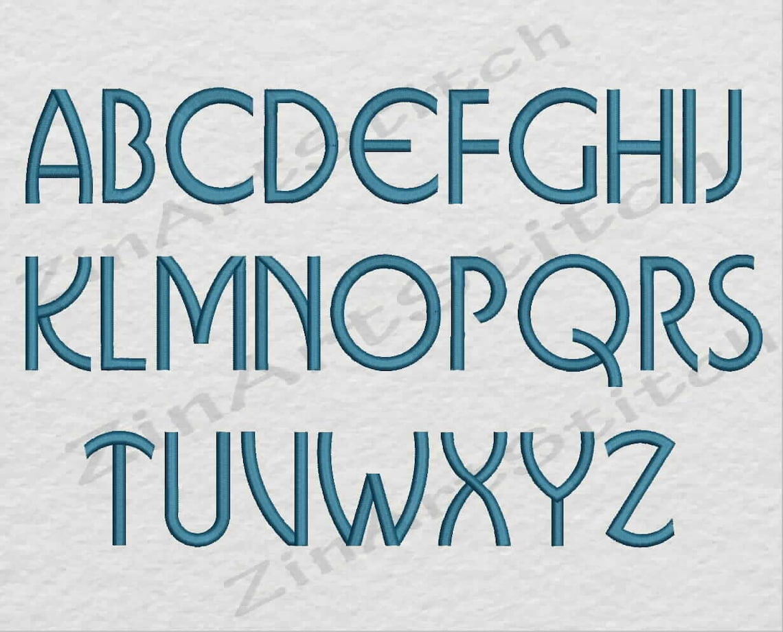 Art Block Embroidery Font Machine Embroidery Design Instant - Etsy