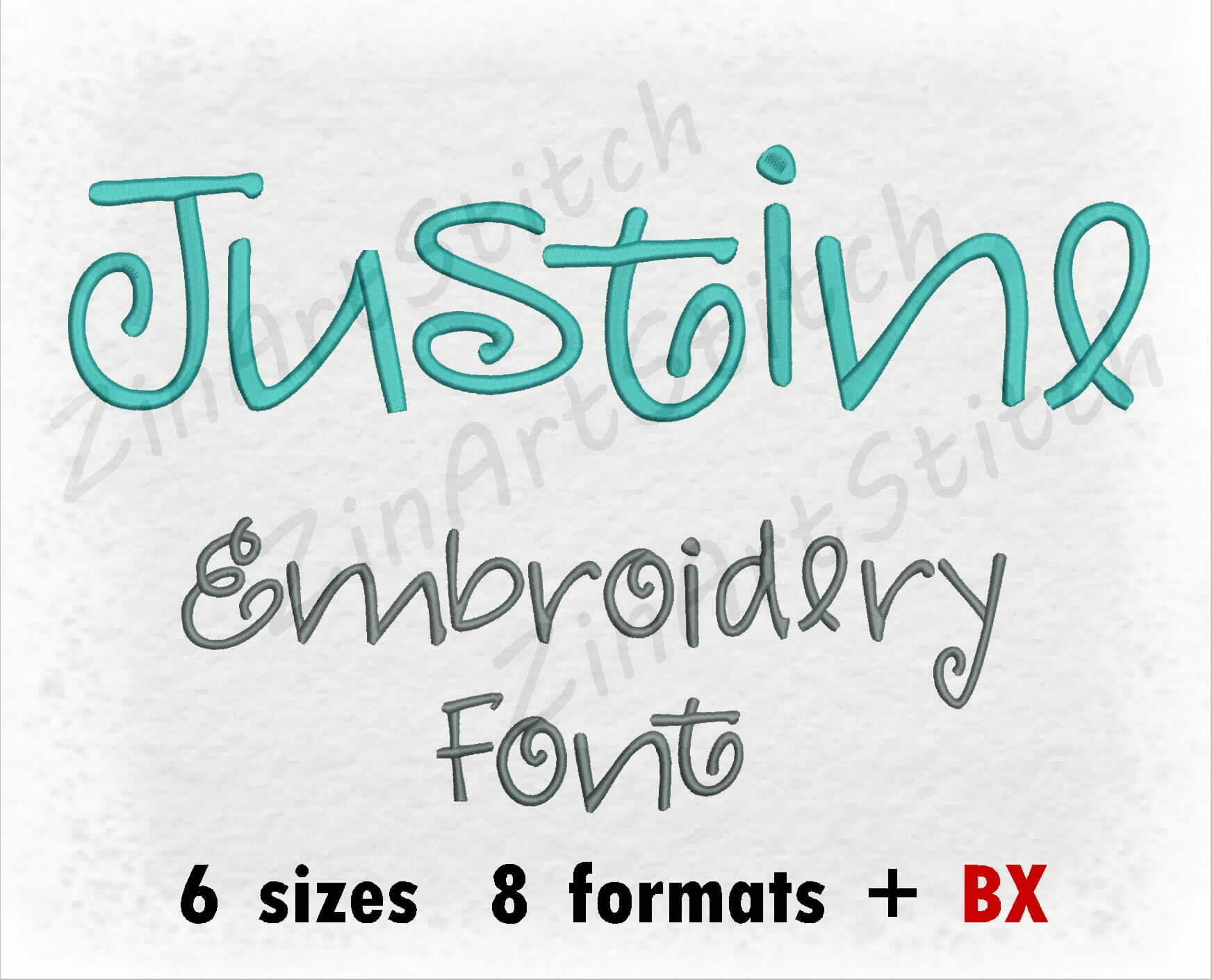 Justine Embroidery Font Machine Embroidery Design Alphabet - Etsy