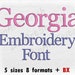 Georgia Embroidery Font Machine Embroidery Design Instant | Etsy