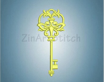 Vintage Key Machine Embroidery Design Instant Download Key 3 Sizes 8 ...
