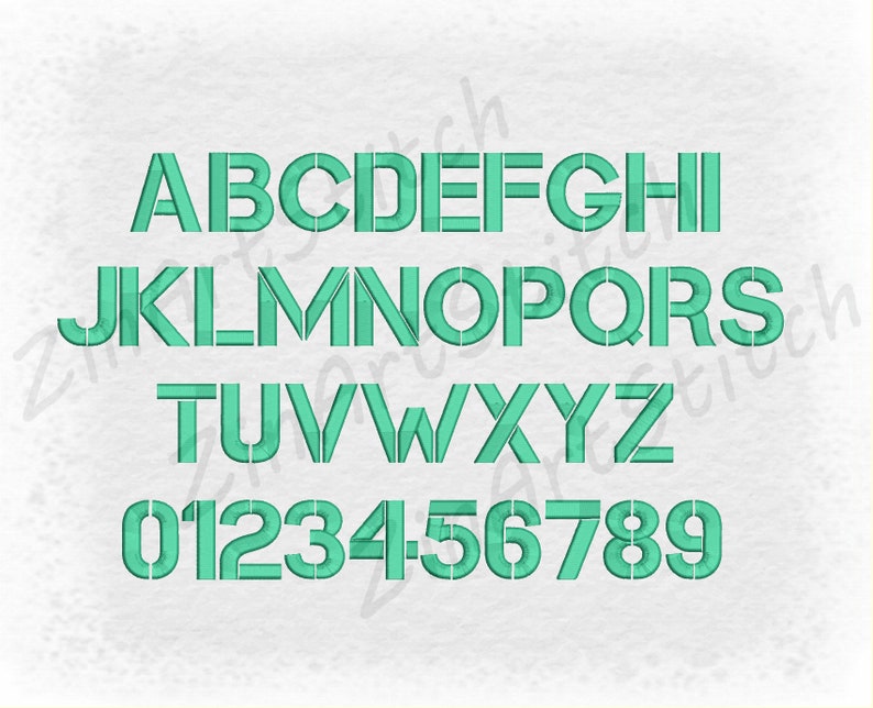 Recognize Military Font, Machine Embroidery Font, Monogram, Alphabet, 8 ...