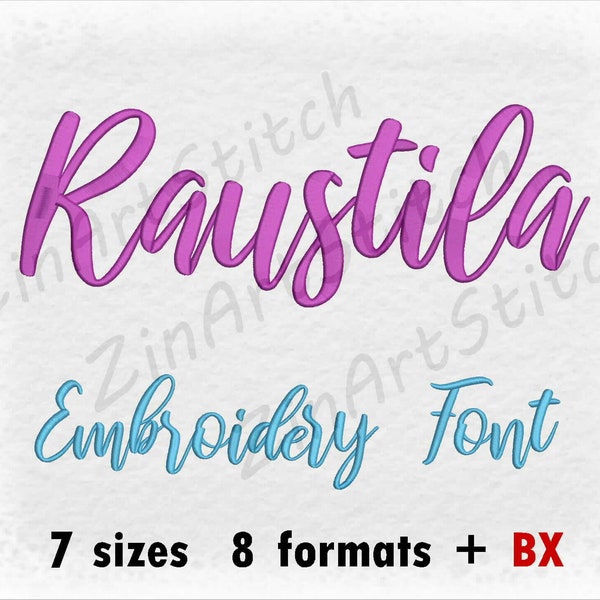 Script Embroidery Font - Etsy