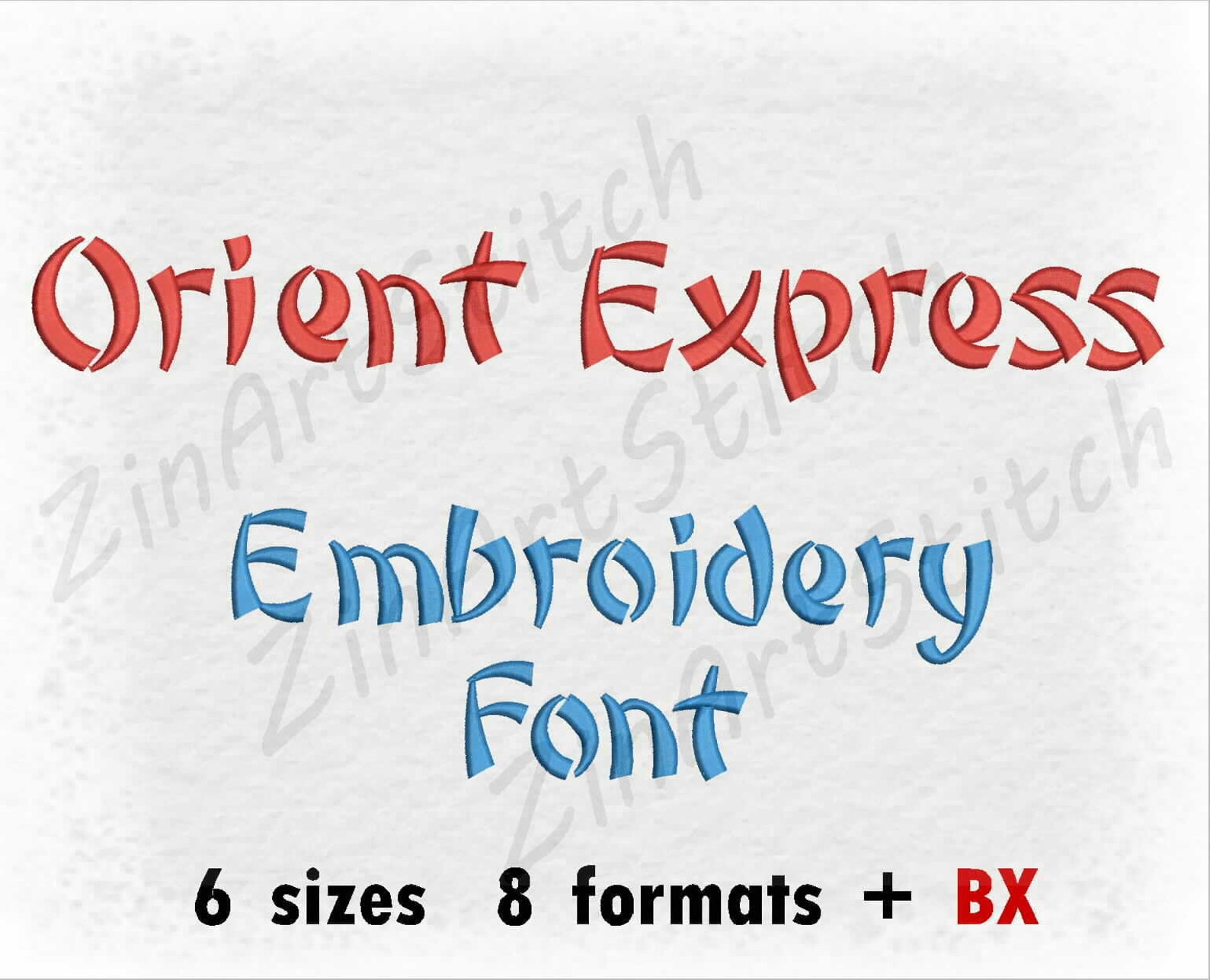 Orient Express Embroidery Font Machine Embroidery Design - Etsy