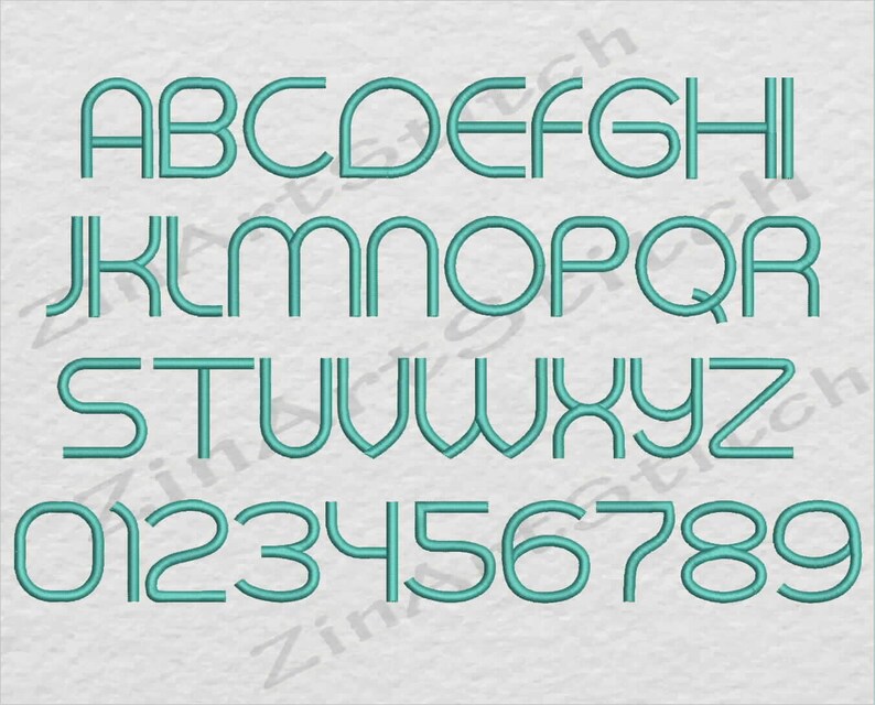 Diamonds Embroidery Font Machine Embroidery Design Alphabet | Etsy