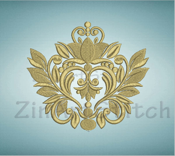 Ornamental Elegant Decor Machine Embroidery Design Instant - Etsy