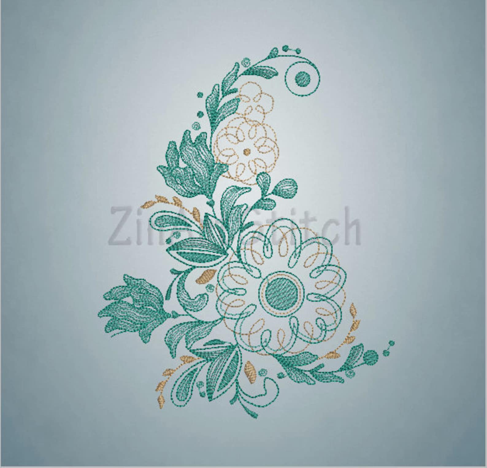 Floral Machine Embroidery Flowers File Download Machine - Etsy
