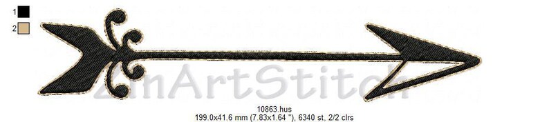 Arrow Embroidery Design Arrow Embroidery Design Arrow | Etsy