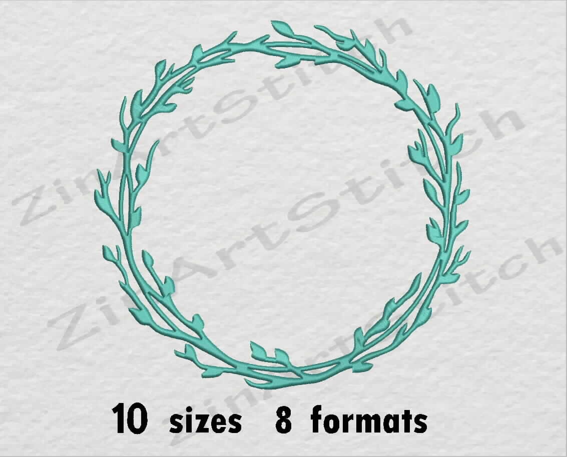 Frame Border Embroidery Design Monogram Border Embroidery | Etsy