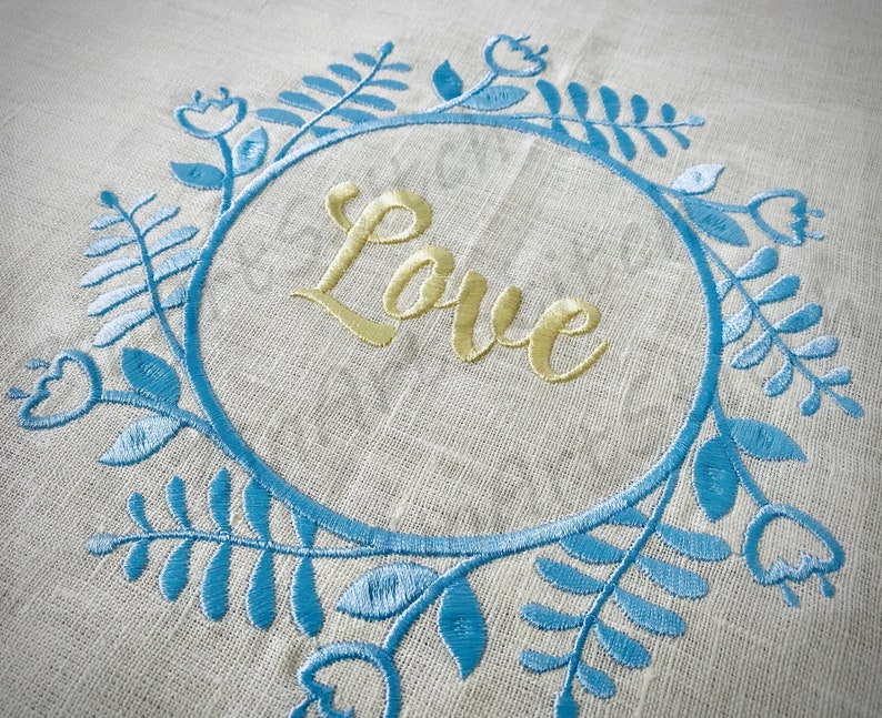 Flower Frame Monogram Border Embroidery Design Embroidery - Etsy