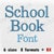 School Book Embroidery Font Machine Embroidery Design Instant Download ...