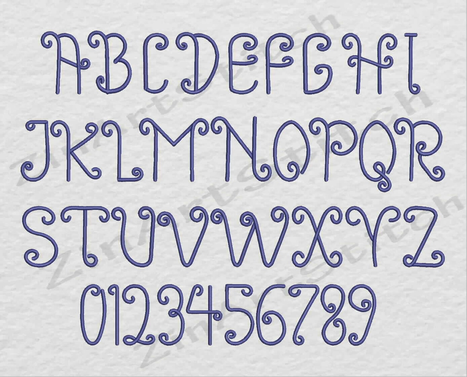 Zarinah Embroidery Font Machine Embroidery Design Instant | Etsy