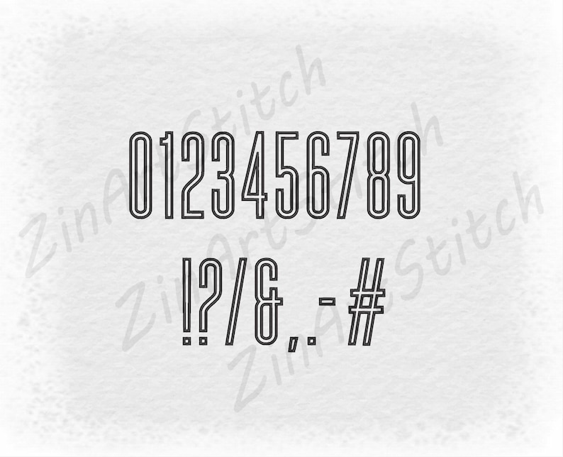 Clyde Outline Embroidery Font Machine Embroidery Design Instant ...