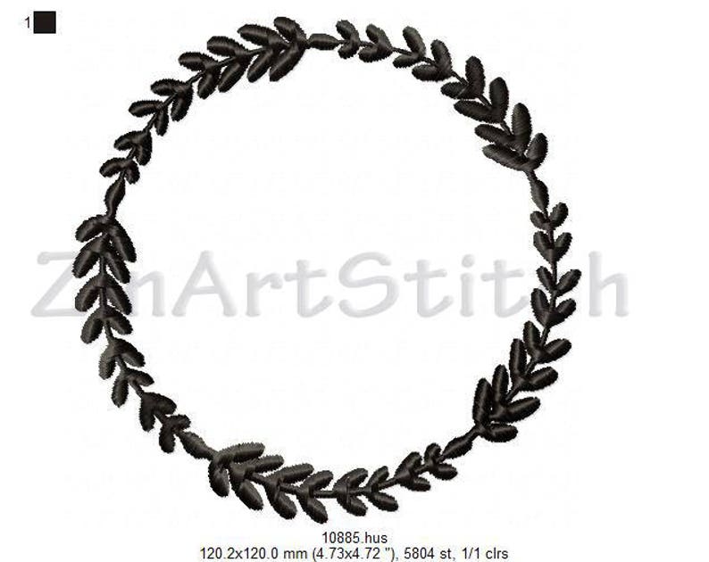 Frame Border Embroidery Design Monogram Border Embroidery | Etsy