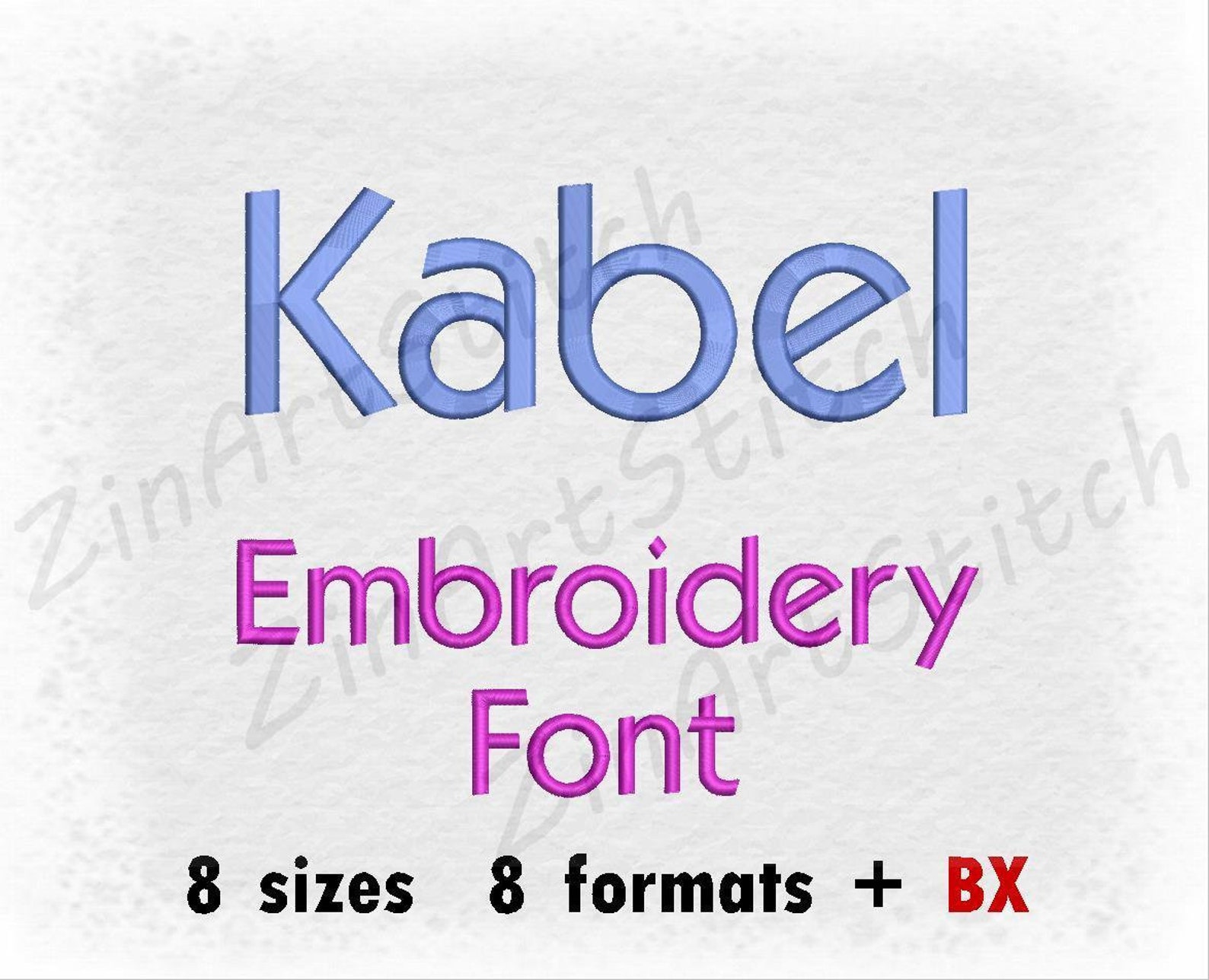 Kabel Embroidery Font Machine Embroidery Design Instant Download ...