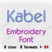 Kabel Embroidery Font Machine Embroidery Design Instant Download ...