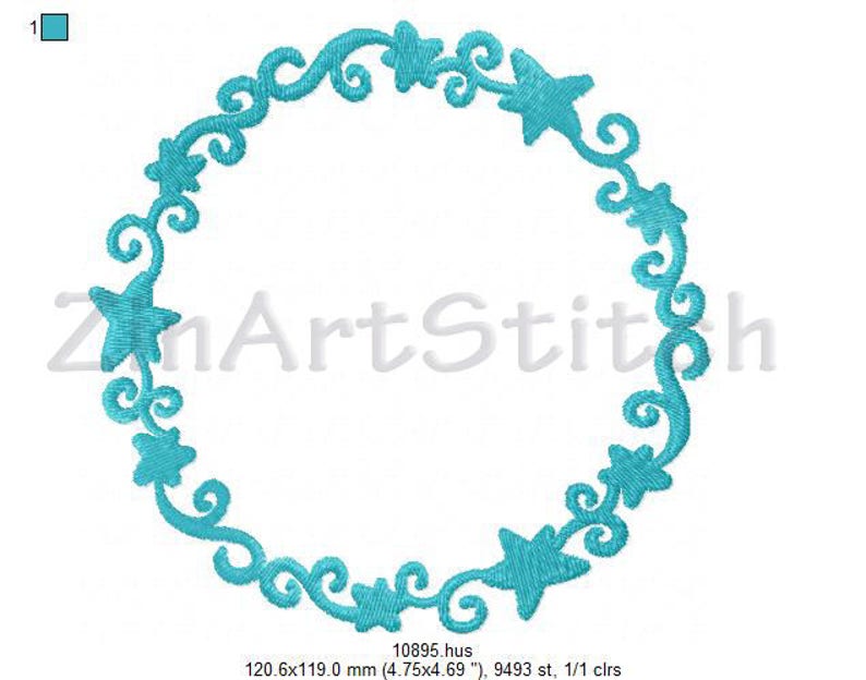 Frame Border Embroidery Design Monogram Border Embroidery - Etsy