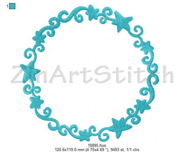 Frame Border Embroidery Design Monogram Border Embroidery | Etsy