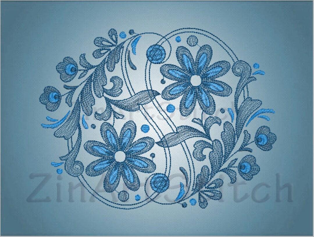 Floral Machine Embroidery Design Embroidery Flowers File Download ...