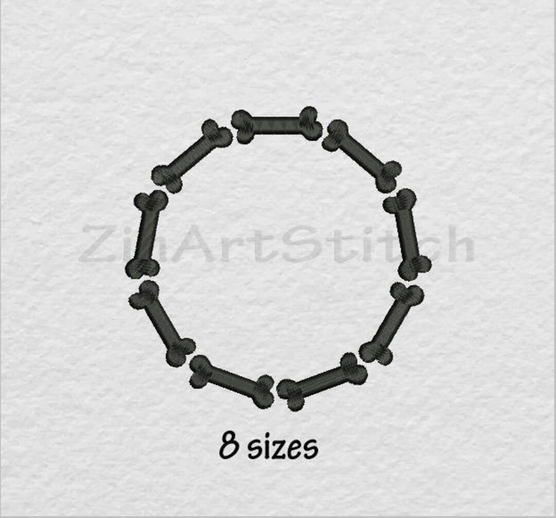 Bone Monogram Border Embroidery Design Frame Border Embroidery Desig ...