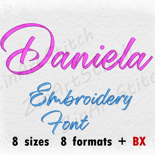Stefania Embroidery Font Machine Embroidery Design - Etsy