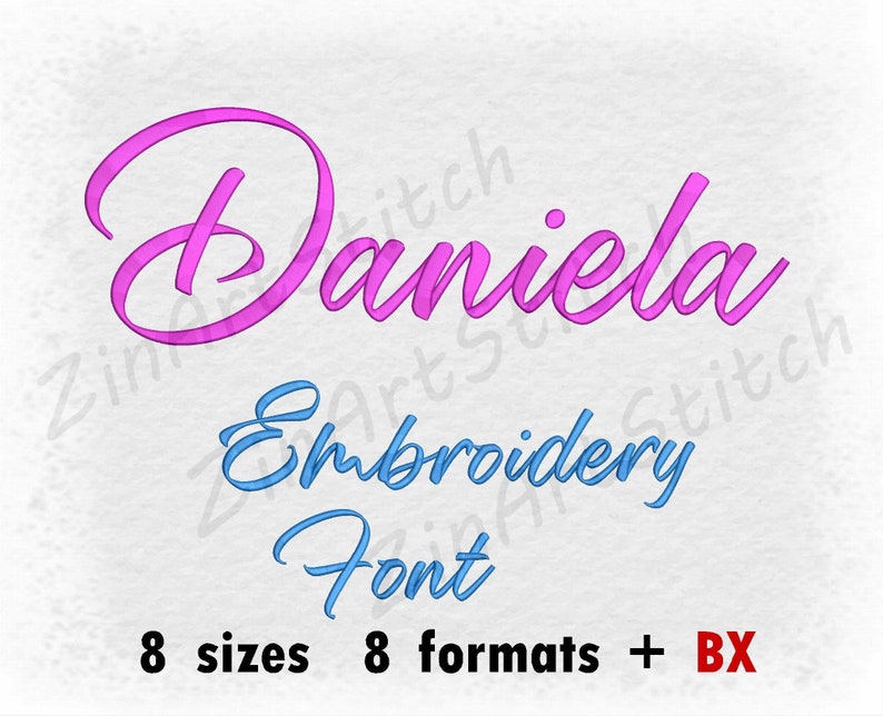 Daniela Embroidery Font - Machine Embroidery Design - Punctuations and ...